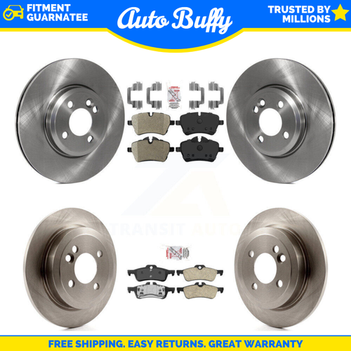 Front Rear Integrally Molded Pads And Disc Brake Rotors Kit For Mini ...