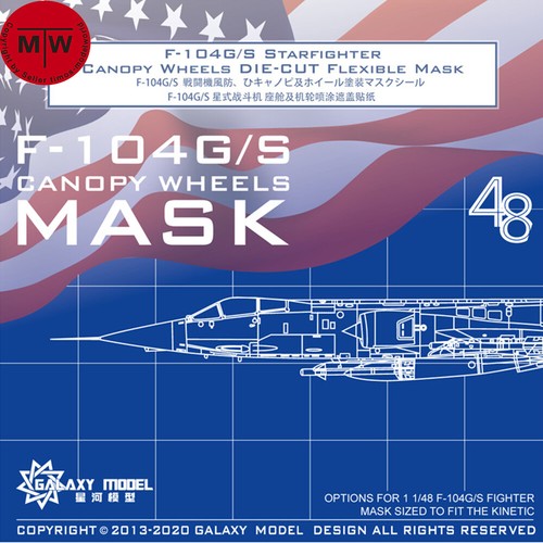 Galaxy C48031 1/48 F-104G/S Starfighter Canopy Wheels Mask for Kinetic ...