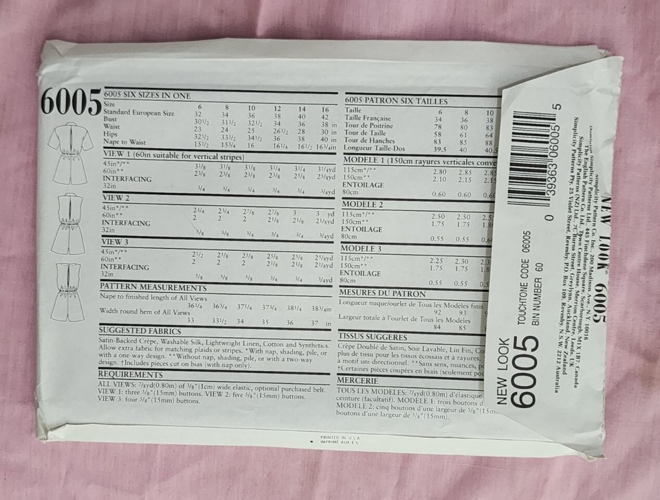 New Look 6005 Lady's sun dress Sewing Pattern Uncut Size 6-16 | eBay