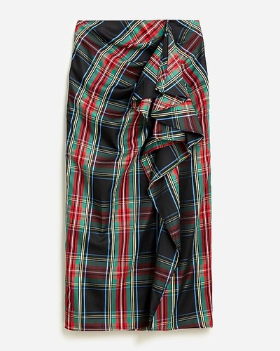 J Crew BD527 NWT Size 2 Gorgeous Long Ruffle Skirt Holiday Stewart ...