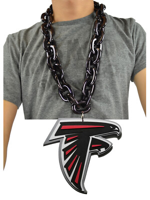 New NFL Atlanta Falcons BLACK Fan Chain Necklace Foam 847624067015| eBay