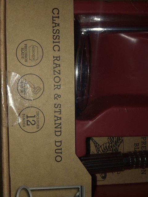 Ed Hardy Chrome Classic Razor and Stand Duo W/12 Precision Blades for ...