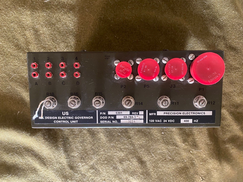 PRECISION ELECTRONICS GOVERNOR CONTROL 6110-00-222-8246 P/N 69-784-1 ...