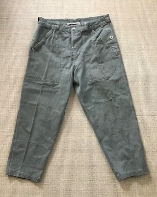 SWISS Switzerland 1960's ARMY Denim Grey Fatigue FIELD TROUSERs PANTS ...