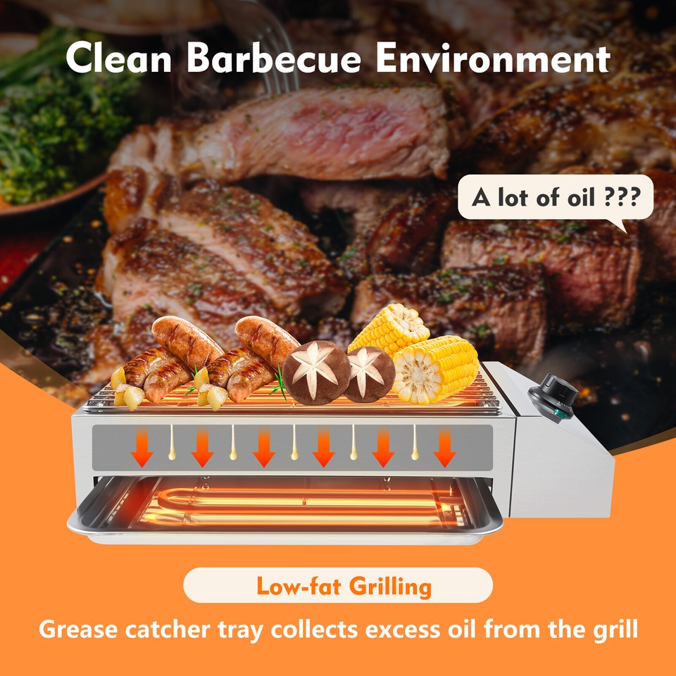 Electric 1800W Griddle Flat Top Grill Hot Plate BBQ Countertop Commercial Grills | eBay