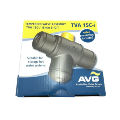AVG TVA15C-i 15mm 1/2" Standard Tempering Mixing Valve with Insulation ...
