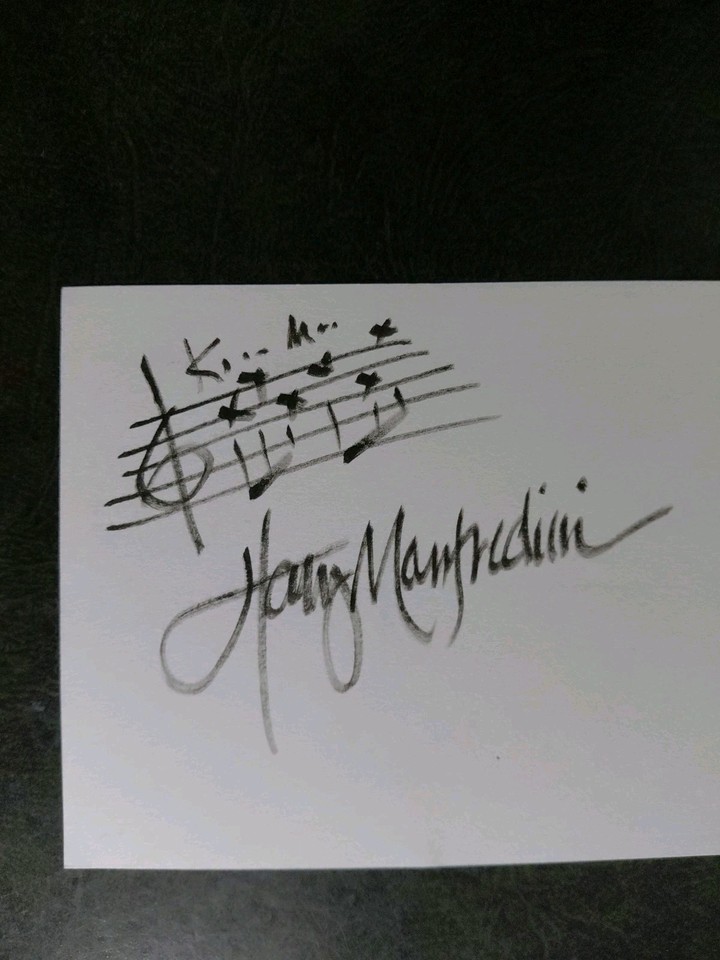HARRY MANFREDINI Hand Signed & HAND SKETCH CARD - FILM COMPOSER ...