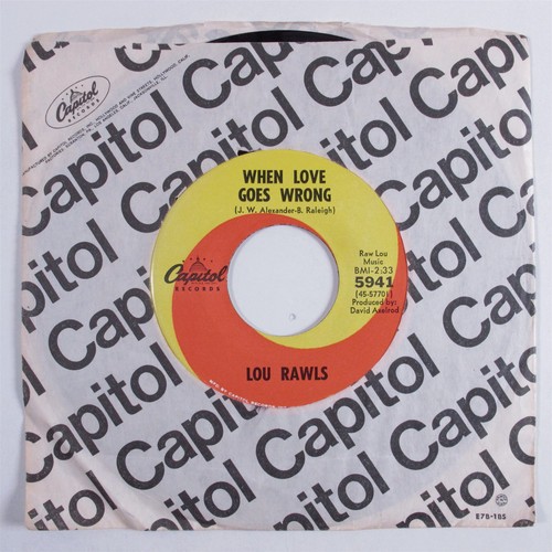 Northern Soul Mod 45 LOU RAWLS When Love Goes Wrong CAPITOL VG+ HEAR e ...