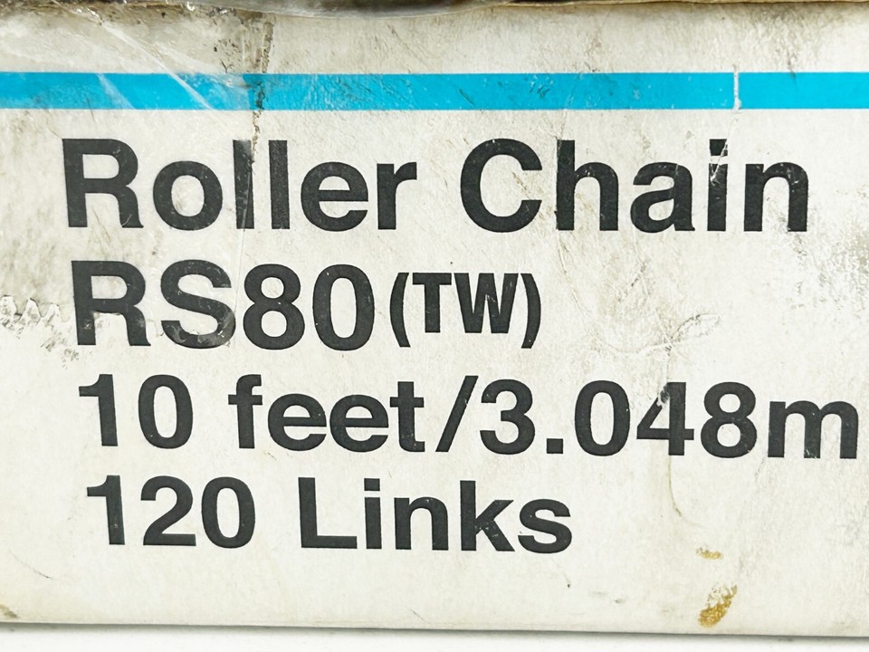 New Tsubaki RS80 Roller Chain 10 Feet 120 Links | eBay