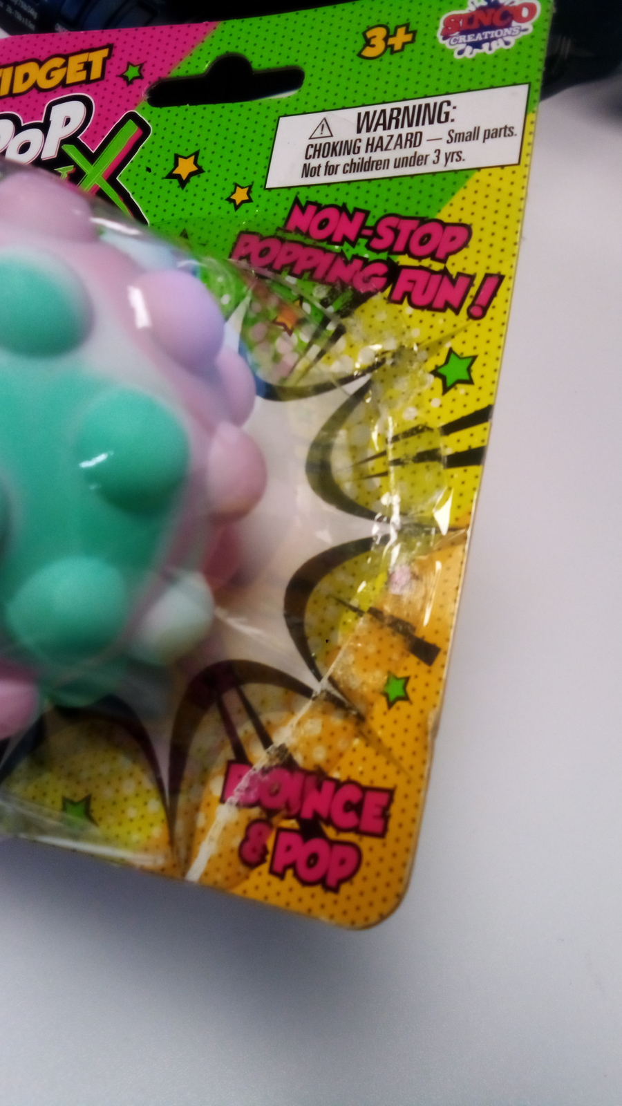 Pop Trix Fidget Sensory Ball Kids Children & Adults Pink & Blue (Box ...