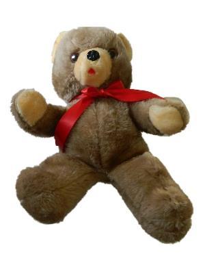 The Rushton Company Vintage Teddy Bear Red Bow 15" Hard Eyes Nose | eBay