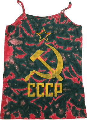 Buy Cool Shirts Ladies Soviet Union Tank Top Distressed CCCP Tie Dye ...