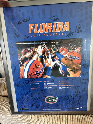 Florida Gators Signed Memorabilia Poster 100% Authentic 2012 Football ...