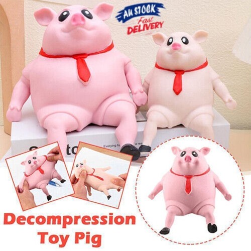 Decompress and Stretch Stress Pig Squeeze Piggy Stress Relief Funny ...