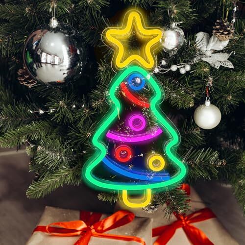 Christmas Tree Neon Sign, Xmas Trees LED Neon Signs for Wall Decor Art ...