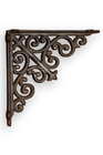 Ornate Victorian Shelf Brackets,brown metal,lacy design,all occasion B ...