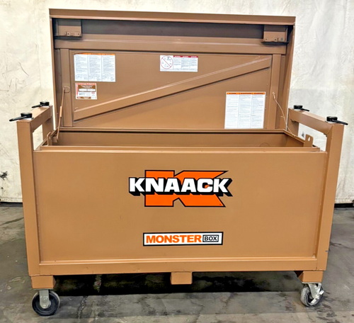 KNAACK JOBSITE TOOL BOX MOD. 1010 PADLOCKABLE TAN GLOSS 16GA 66"WD. 30 ...