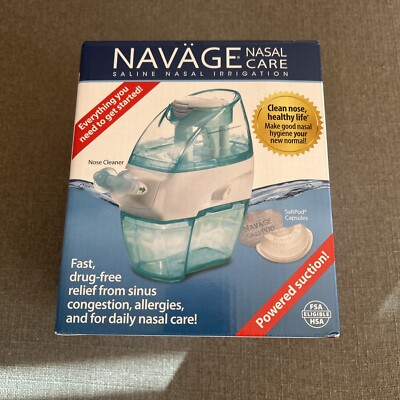 New Navage Saline Nasal Irrigation Powered Suction Relief from Sinus ...