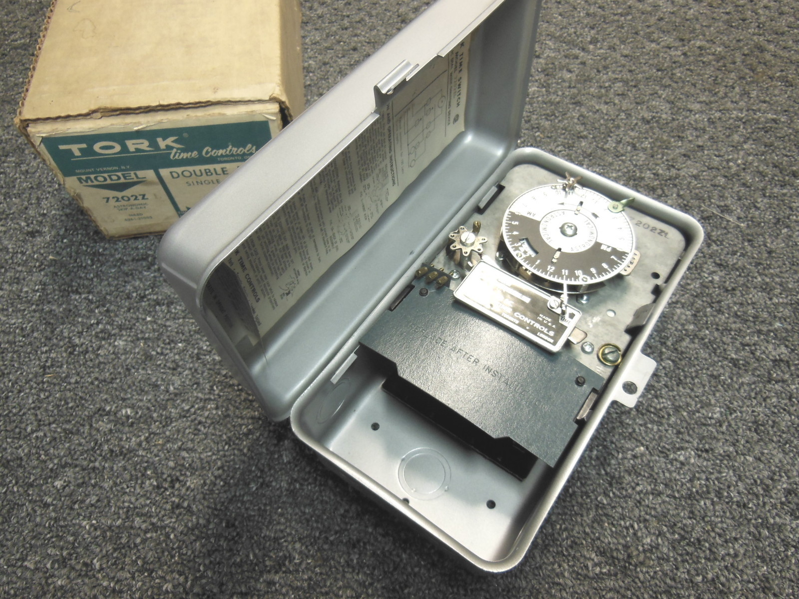 NEW Tork Time Control Timer 7202Z Double Pole single throw 40a per pole ...