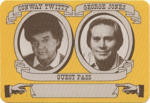 Conway Twitty 1989 concert tour w/ George Jones Band Guest Backstage ...