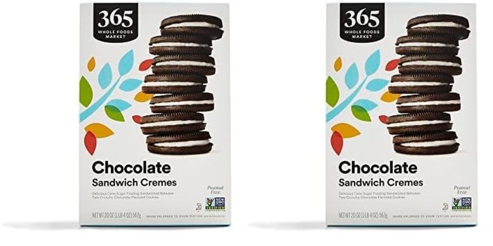 Chocolate Sandwich Creme Cookies - 20oz x2 Pack, Elevate Your Snack ...