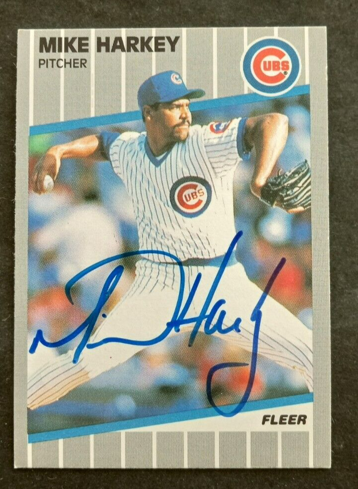 1989 Fleer SIGNED: Mike Harkey, CUBS #427 | eBay