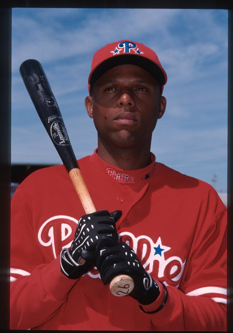 Lot of (12) 2000 Phillies ALEX ARIAS Original 35mm Slide Transparencies ...