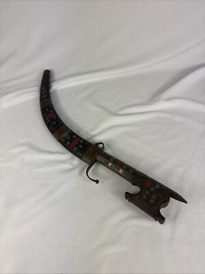 Antique Moroccan Nimcha Dagger - Islamic Inlay | eBay