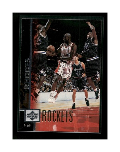 1997-98 Upper Deck Houston Rockets Basketball Card #227 Rodrick Rhodes ...