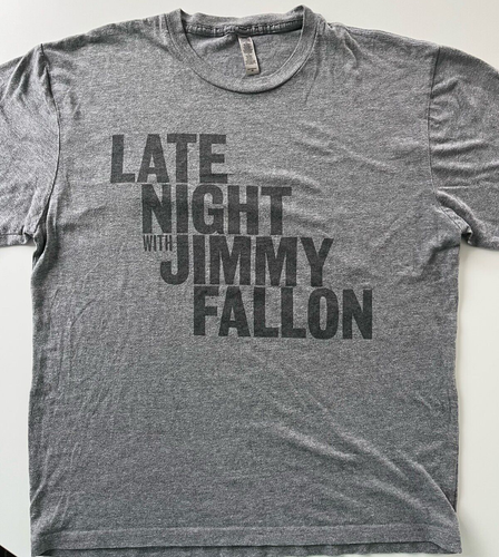 Late Night with Jimmy Fallon Men’s Gray T-Shirt M Medium - RARE! | eBay