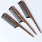 Natural Black Buffalo Horn Tail Comb Wooden Comb Tail Hair Comb ...