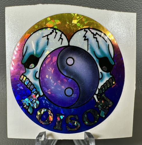 Pog Slammer Sticker Skeleton Skull Eightball Poison Hologram Sticker ...