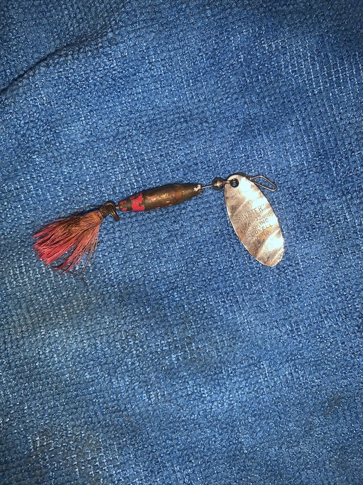 LOT OF 4 Vintage Glen L Evans SHYSTER 1 1/8" Inline Spinner Fishin 1 ...