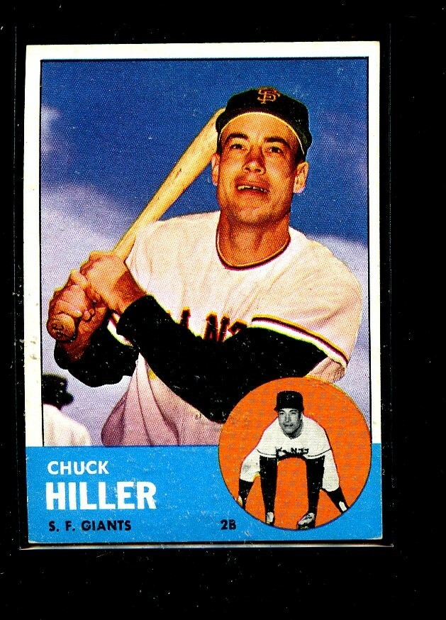 1963 TOPPS #185 CHUCK HILLER GIANTS EXMINT E08586 | eBay