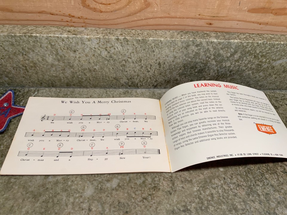 Vintage Emenee Electric Golden Pipe Organ Song Book Book 2 | eBay