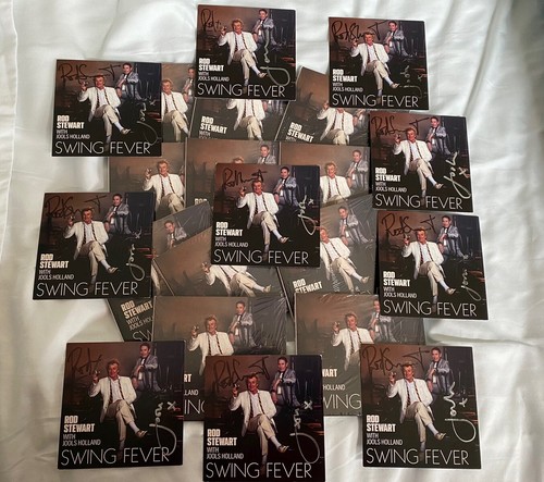 Rod Stewart Signed - Swing Fever CD + Signed Art Card (Jools Holland ...