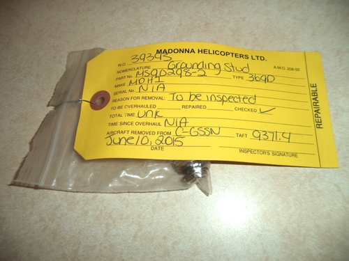 McDonnell Douglas Helicopter MDHI Grounding Stud Connector MS90298-2 | eBay