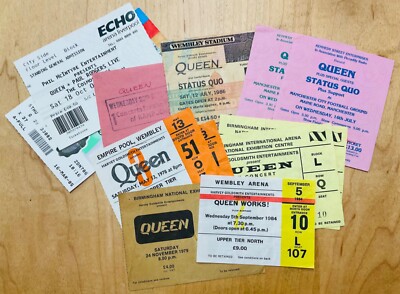 Queen Original Concert Tickets & Programmes Choose From Drop Down List ...