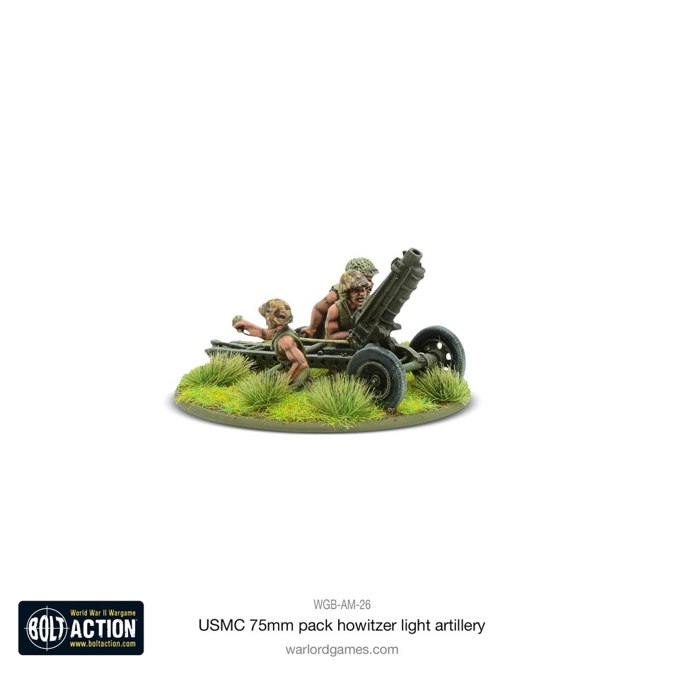 USA - USMC 75mm Pack Howitzer Light Artillery: Warlord Games Bolt ...