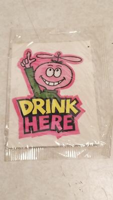Vintage Quisp Quaker Cereal Drink Here Sticker Cereal Premium 3.5" x 2. ...