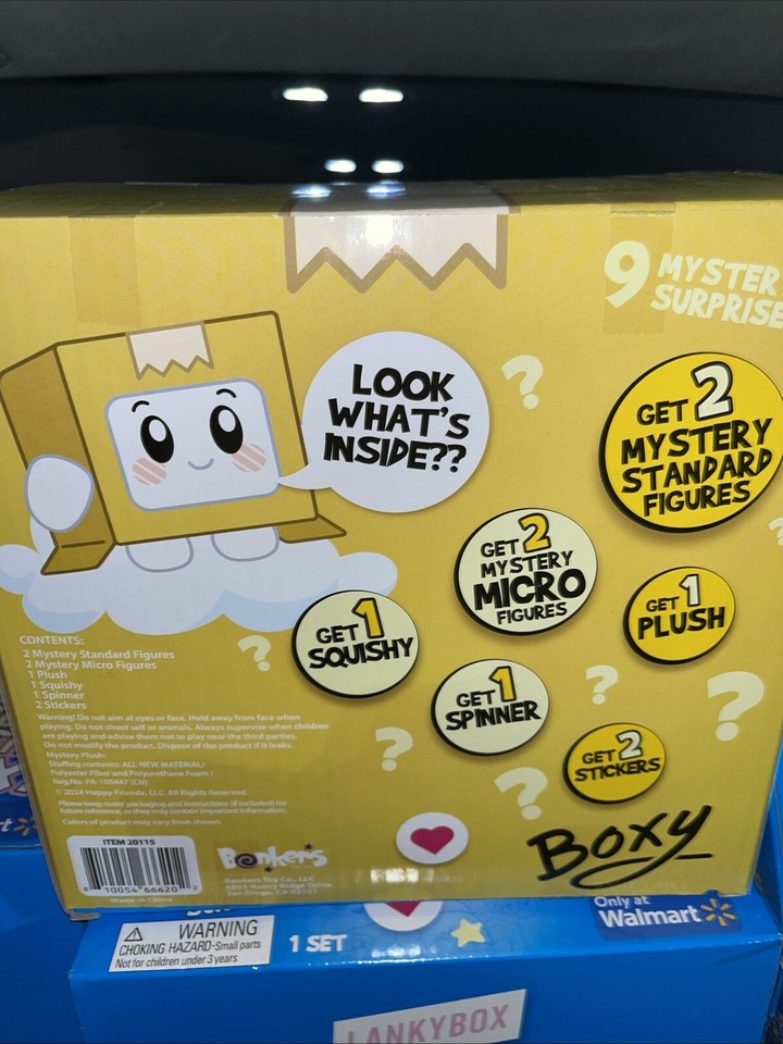 NEW! Lankybox GIANT MYSTERY BOXY 9 Surprises Squishy Plush Figures ...