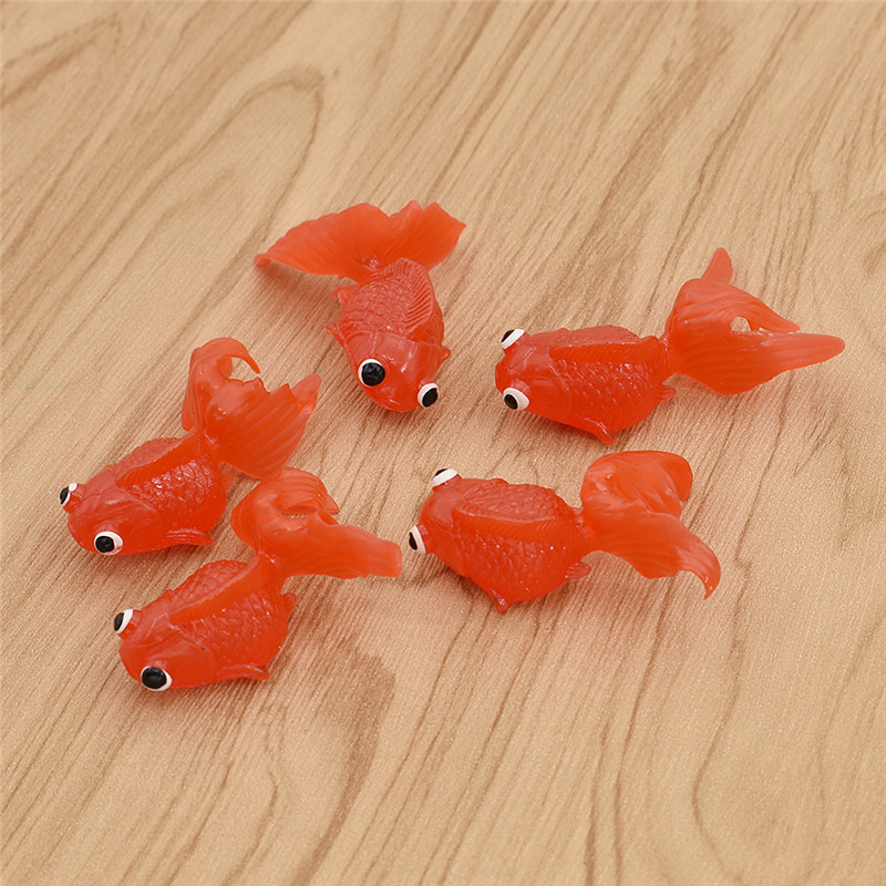 6x2.5cm Simulation Fake Fish Goldfish Artificial Fishing Tank Aquarium ...