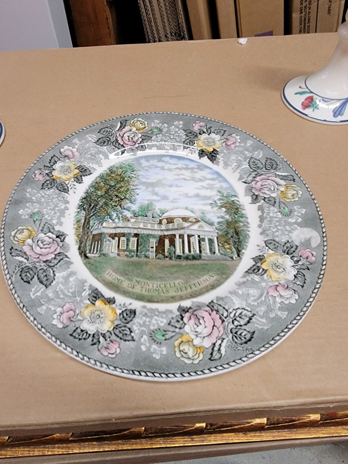 Rare Crown Ducal England Colonial Times Dinner Plate Monticello ...