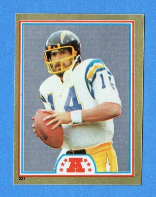 1982 Topps Stickers Dan Fouts San Diego Chargers #221 | eBay