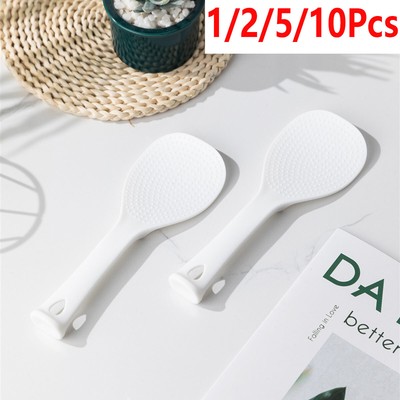 1-10Pcs Non-Stick Rice Paddle Plastic Rice Spoon Spatula Ladle Meal ...