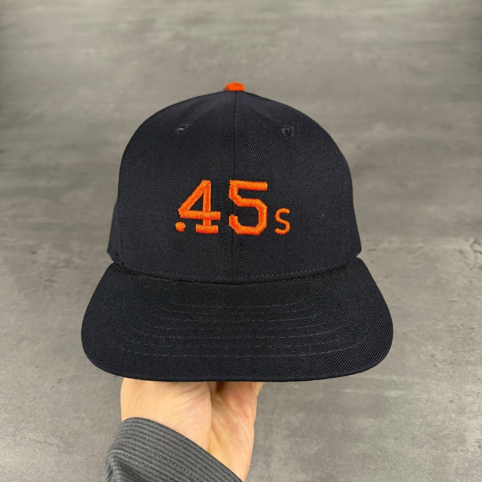 Vintage Roman Pro Colt 45s Hat 7 1/4 Fitted Navy Orange Wool USA Made ...