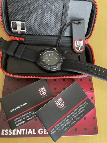 LUMINOX 0201 Blackout U.S. Navy SEALs Dive Watch 43mm Swiss Quartz | eBay