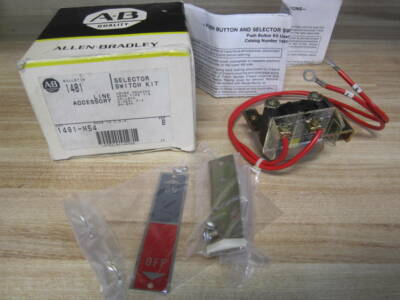 Allen Bradley 1481-N54 Selector Switch Kit 1481N54 On/Off Plate | eBay