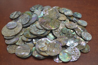 100 PCS ASSORT MIX ROUND ABALONE SHELL BLANK DISC | eBay