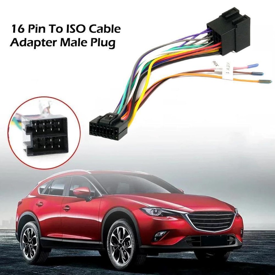 16 Pin to ISO Adapter Cable for Android Car Stereo ISO Standard Plug | eBay